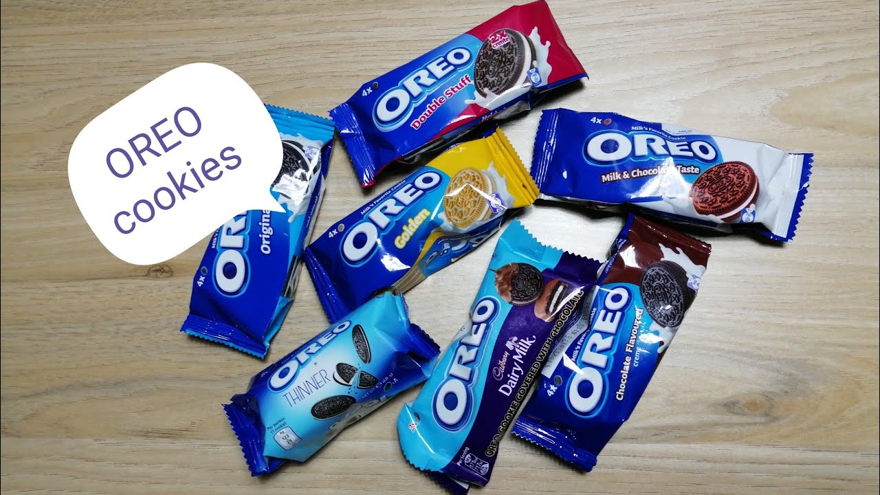 7 flavor of OREO cookies.... Yum | lots of candies - YouTube