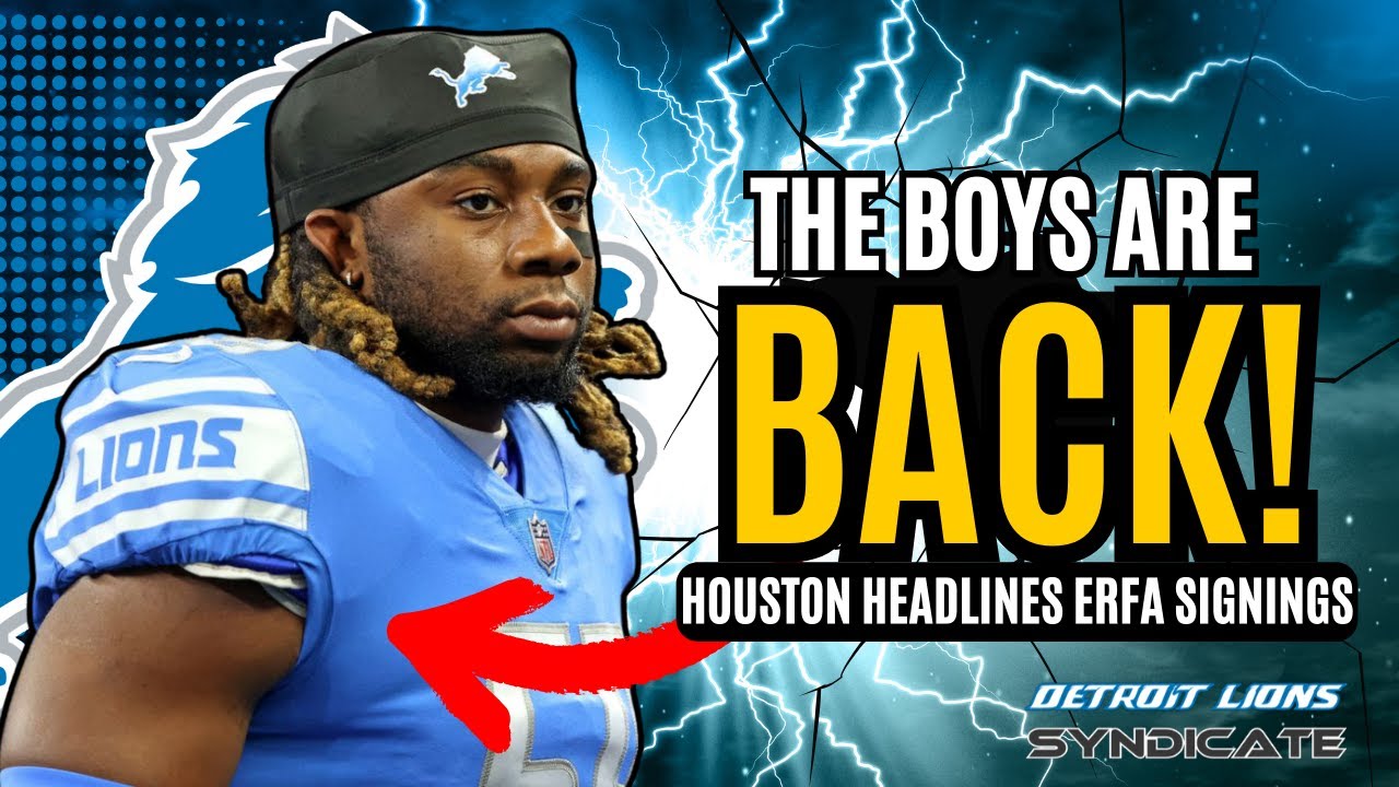 The Detroit Lions RE-SIGN 3 OF THEIR OWN: James Houston, Craig Reynolds ...