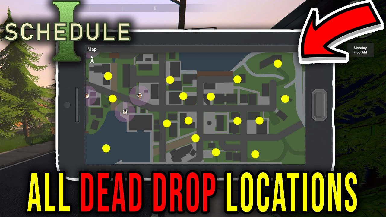 ALL DEAD DROP LOCATIONS + MAP - Schedule 1 - YouTube