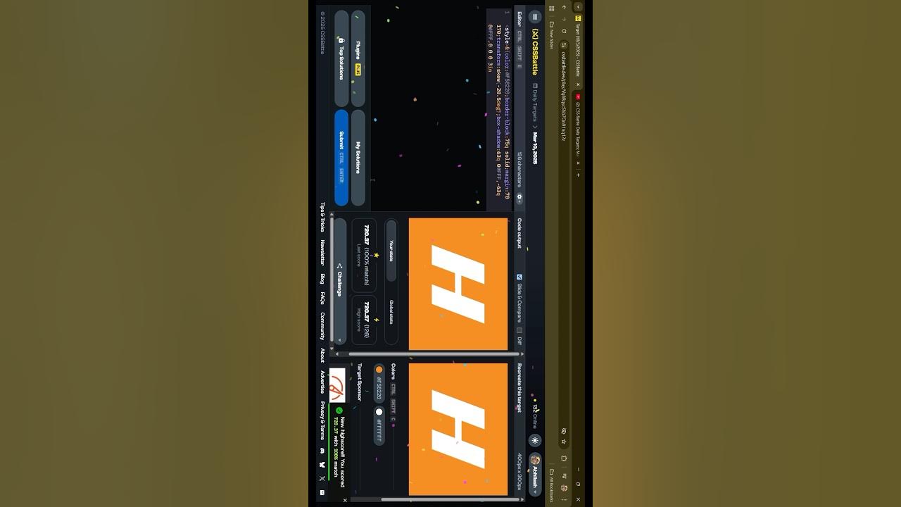 CSSBattle {Daily Target Solution (10/3/2025)}👍🏻 #cssbattle #css #tutorial #code #cssgame # ...
