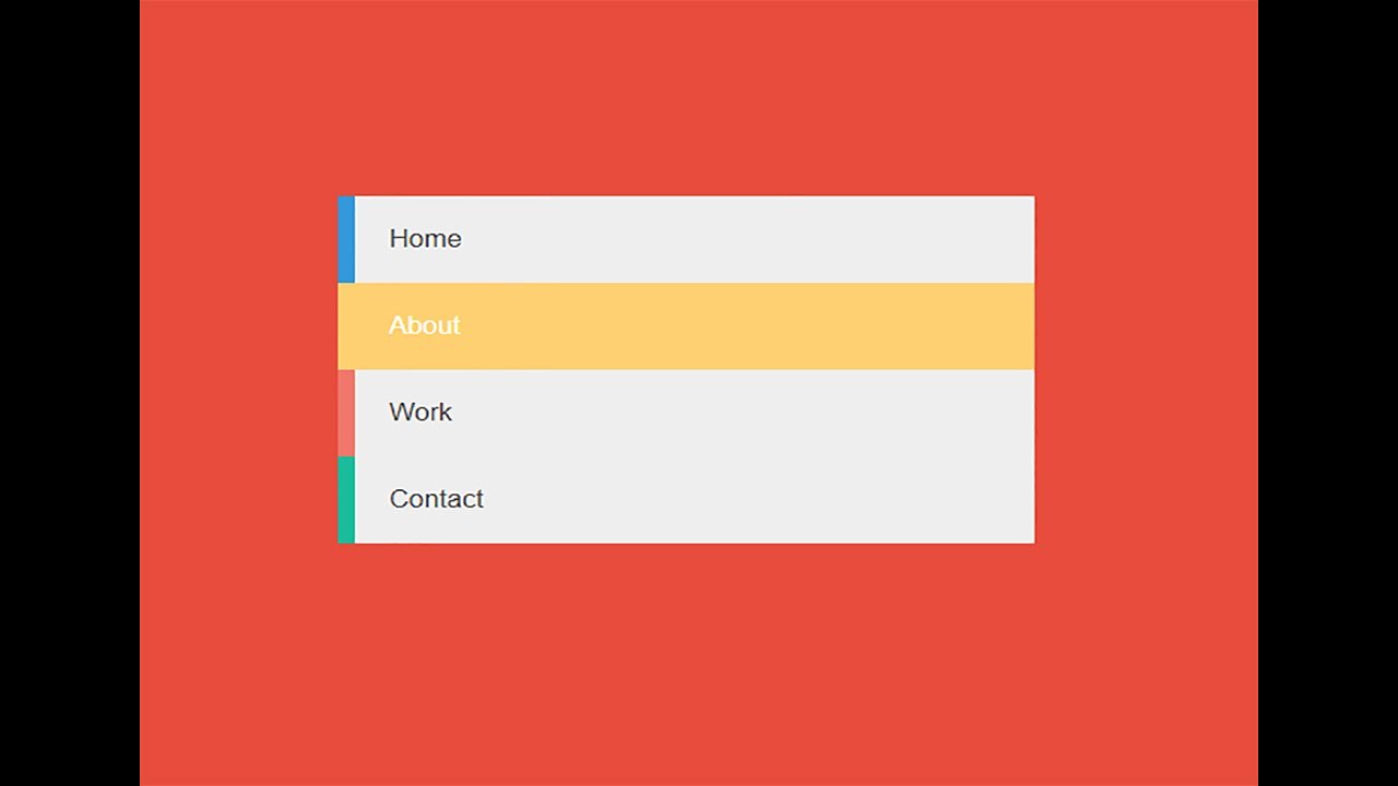 Animated Menu In Css Html Css Animated Menu Youtube