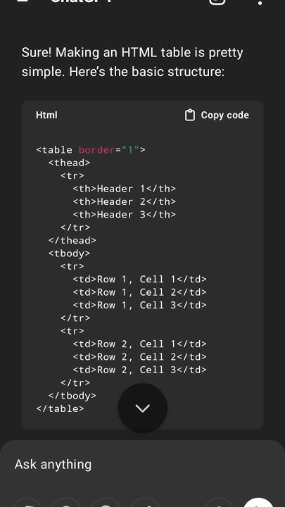 HTML table 👆🥰🥰🥰 status shorts #coding - YouTube