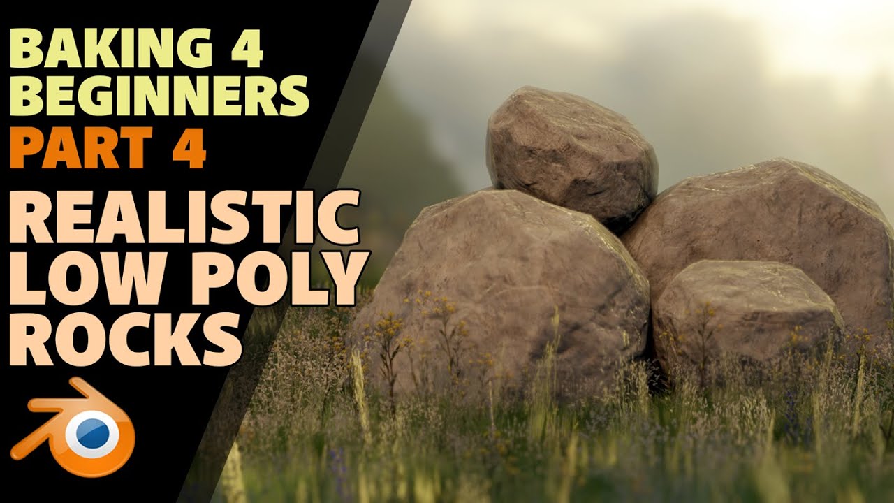 Realistic Low Poly Rocks | Beginners Baking | part 4 | Cavity Maps |Blender 2.8 - YouTube