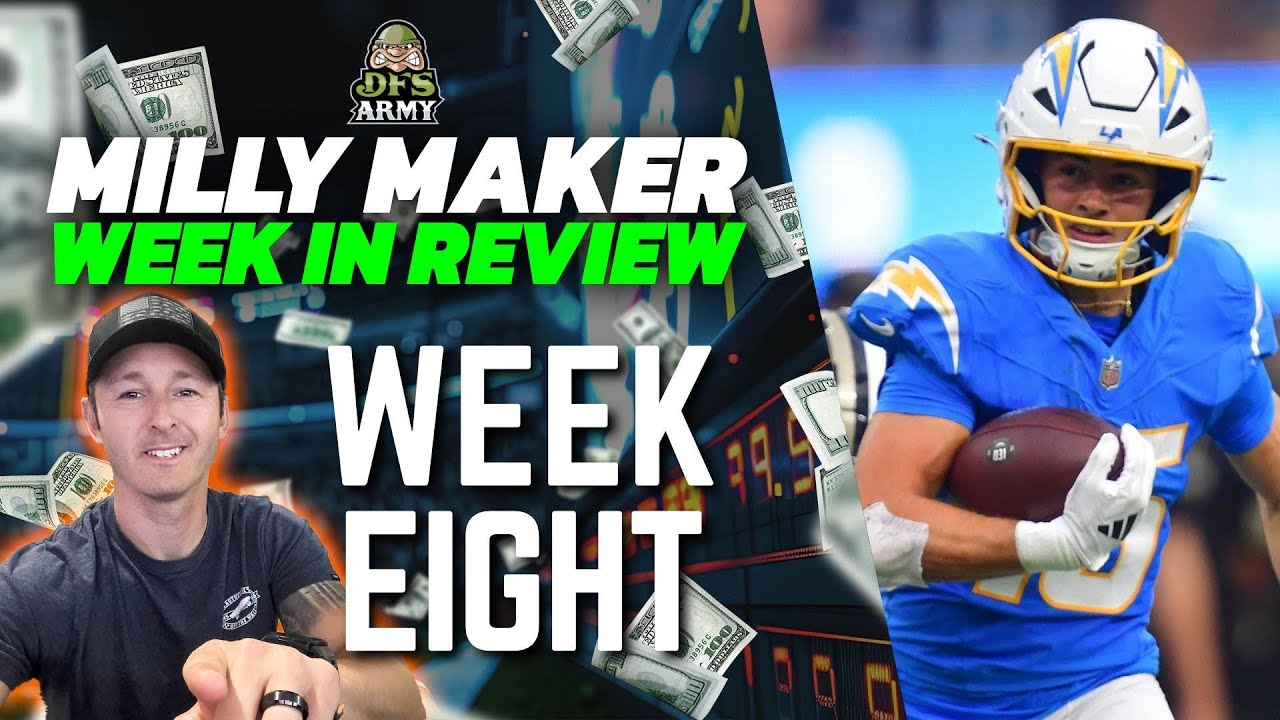 NFL DFS Week 8 Milly Maker Review - YouTube