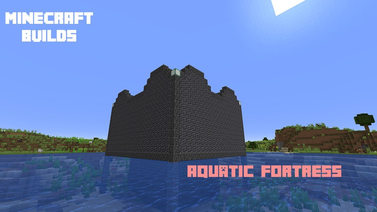 MINECRAFT BUILDS: Aquatic Fortress Showcase - YouTube