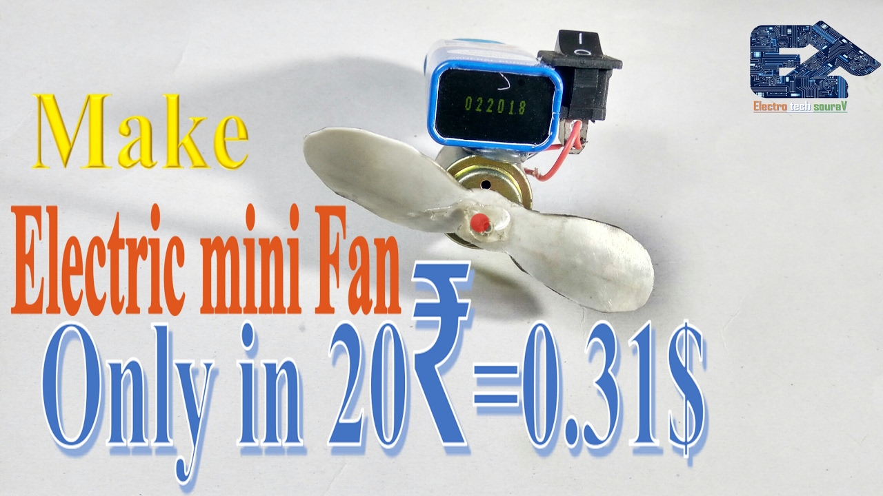 How to make mini fan in low cost - YouTube