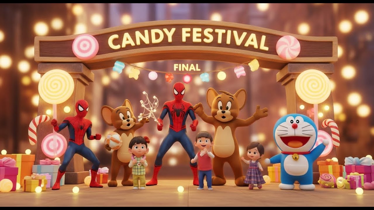 Kids Poem – Spider-Man, Jerry & Doraemon’s Sweet Candy Adventure! - YouTube