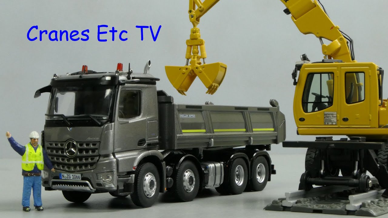 NZG Mercedes-Benz Arocs 8x4 + Meiller Tipper by Cranes Etc TV - YouTube
