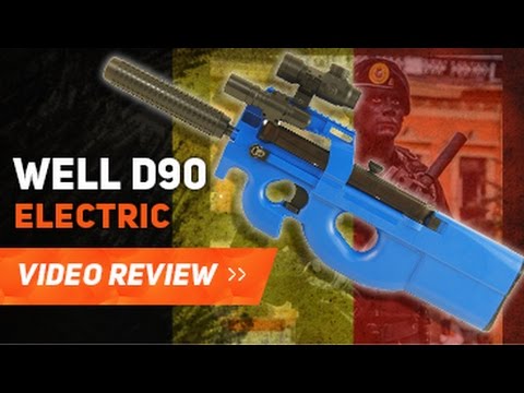 WELL D90H AEG RIFLE AIRSOFT BB GUN REVIEW - YouTube
