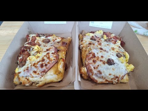 #FastFoodFriday Maverik BonFire Grill Detroit style Breakfast Pizza ...