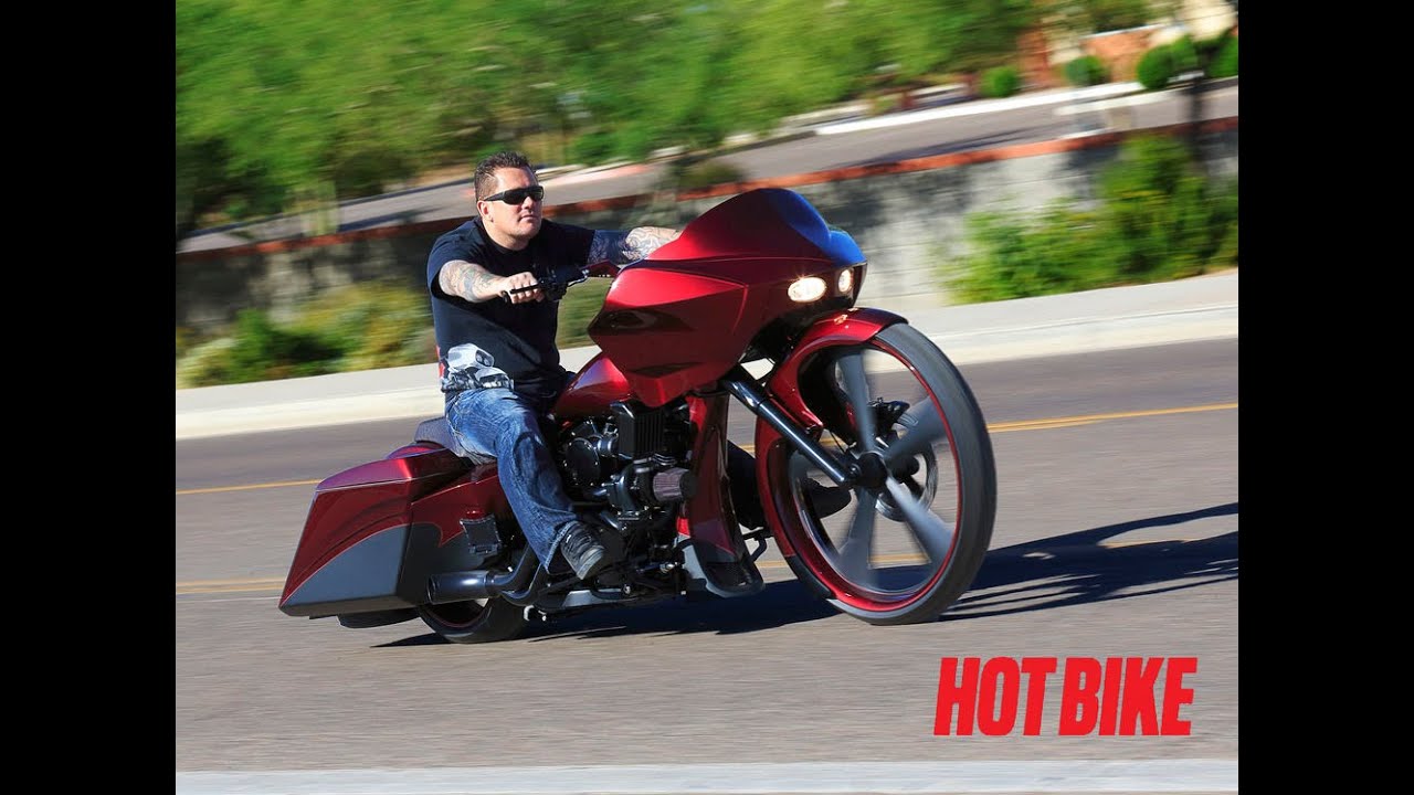 Custom Red Harley Davidson Road Glide bagger - YouTube