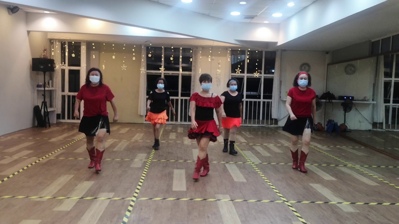 HAPPY TIK TOK LINE DANCE DEMO - YouTube