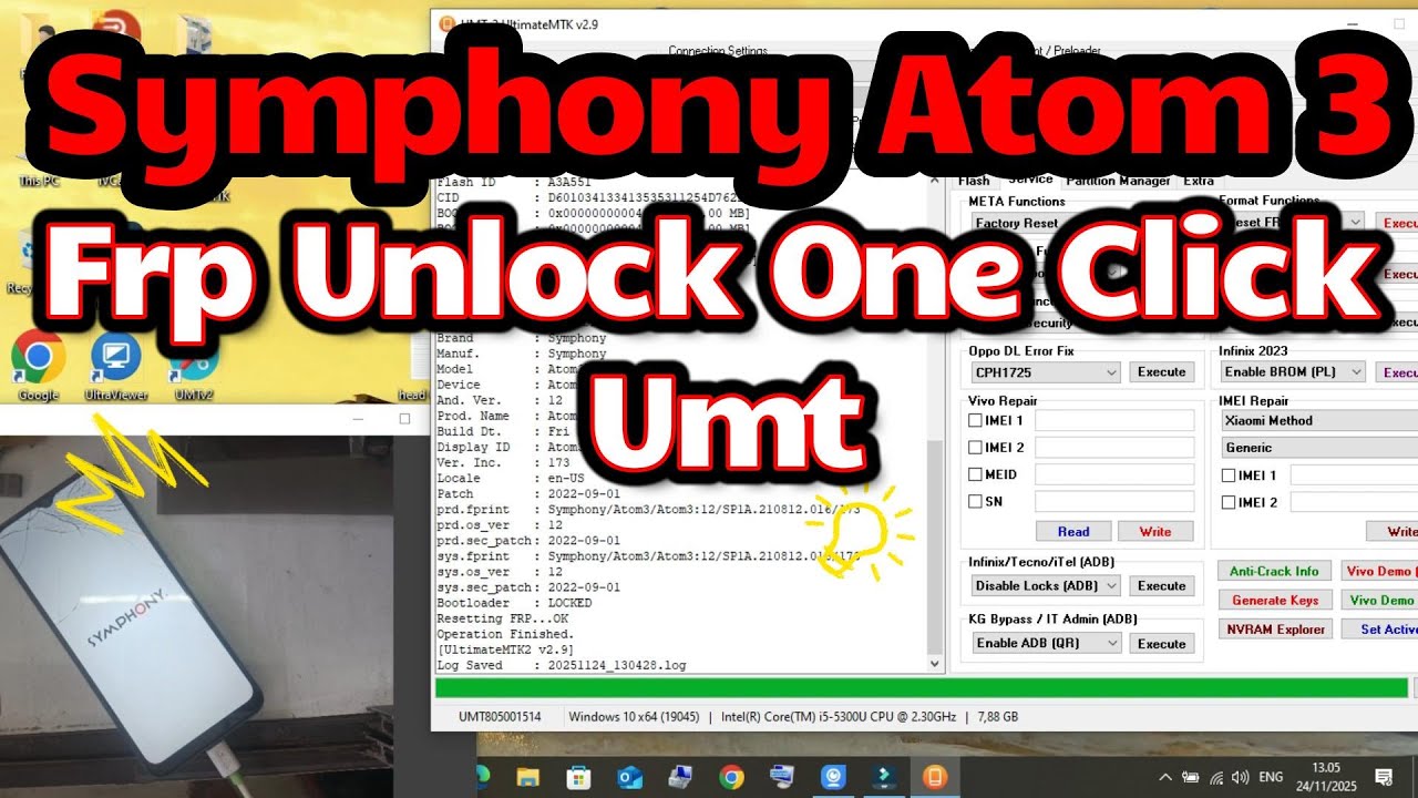 Symphony Atom 3 Frp Unlock By Umt || Symphony Atom 3 Frp Reset By Umt ...