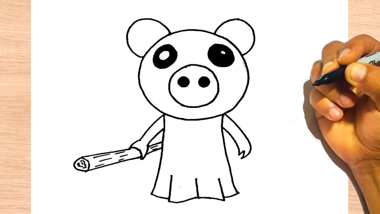 How to Draw Roblox Piggy easy 🐷 - Drawing Step by Step - YouTube
