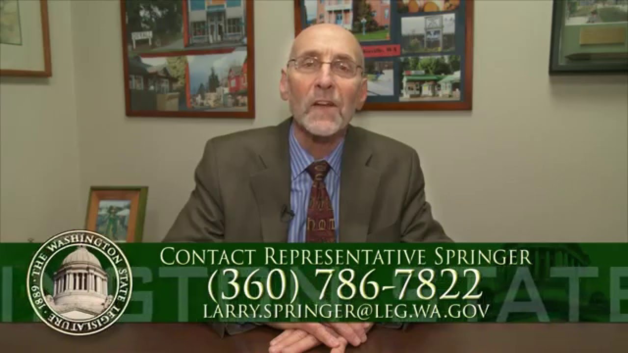 Rep. Larry Springer discusses equal pay and I-405 tolls - YouTube
