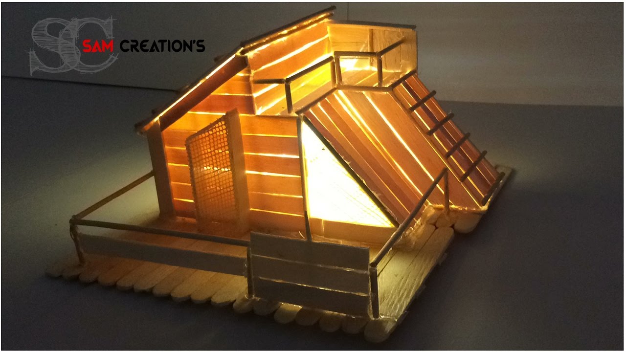 Popsicle Stick Modern House