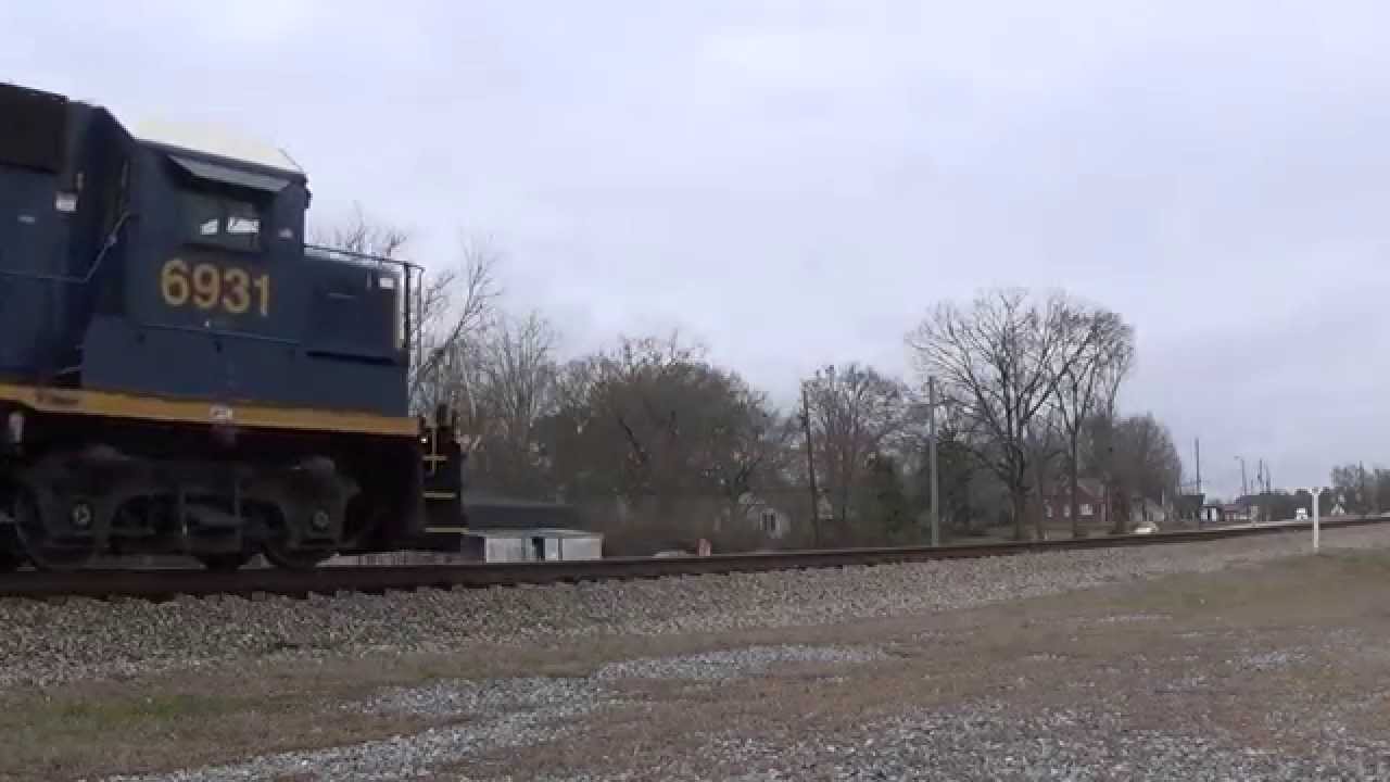 HD: CSX 2255 leads CSX A748-11 in Union City, GA - YouTube