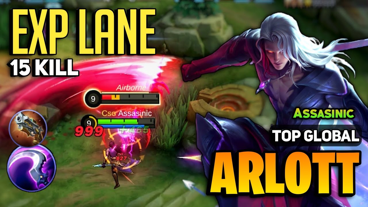 EXP LANE! Arlott Best Build 2023 [ Arlott Gameplay Top Global ] By ...
