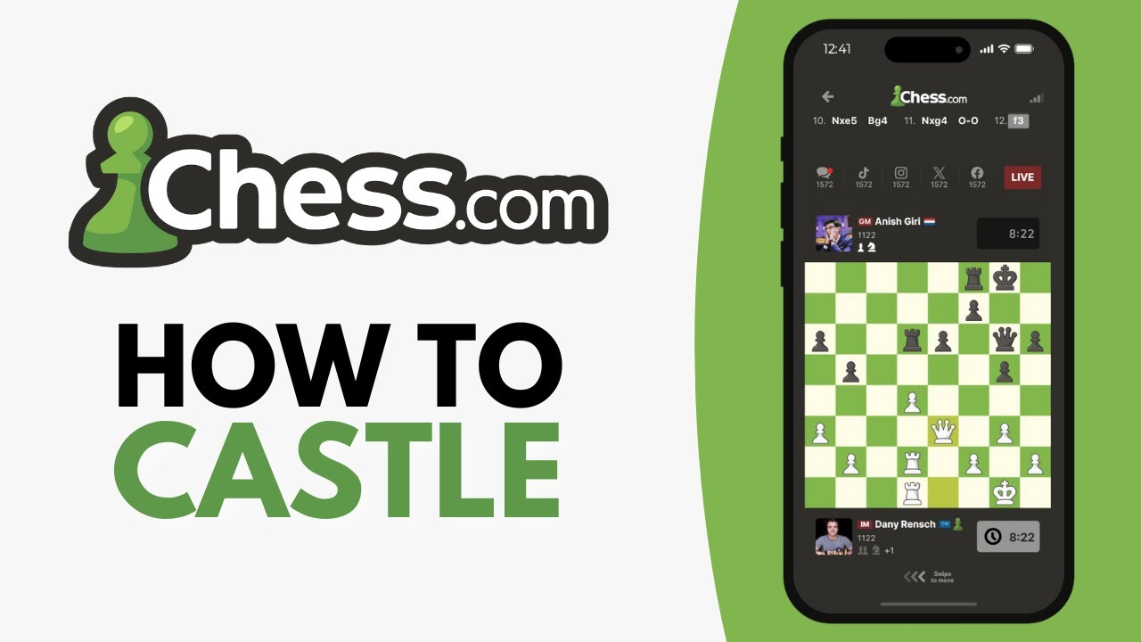 How to Switch King And Rook in Chess App (how to castle) - YouTube