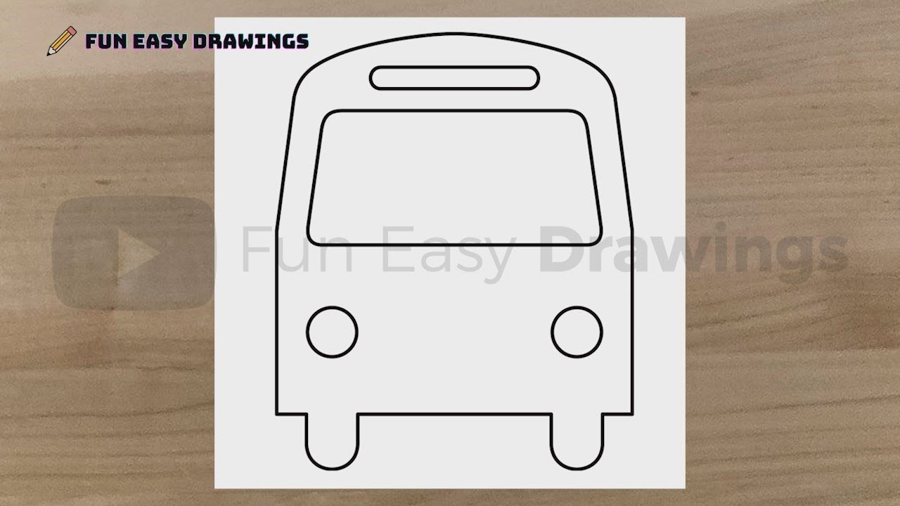 How to Draw Bus Icon Easy - Fun Easy Drawings #FunEasyDrawings #funny # ...