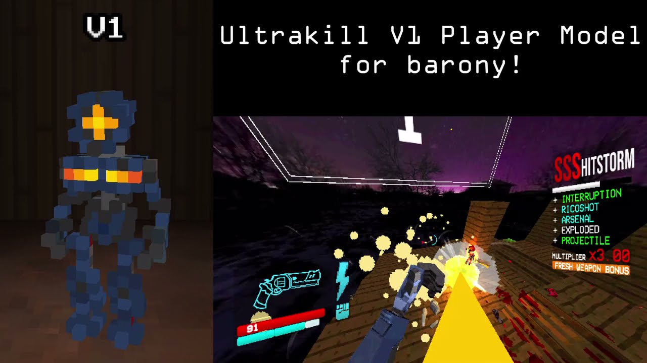 Ultrakill V1 Player model for Automatons in Barony. - YouTube