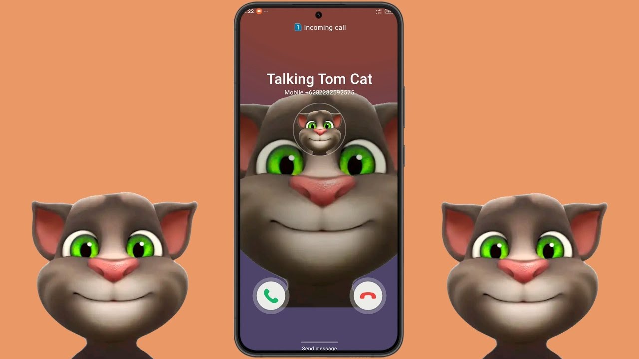 TALKING TOM CAT Incoming Fake Call - YouTube