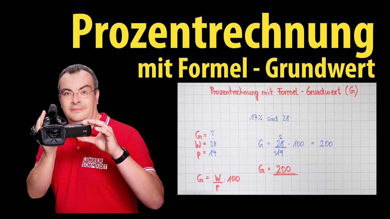 Prozentrechnung Mit Formel Grundwert Berechnen Schritt F r Schritt