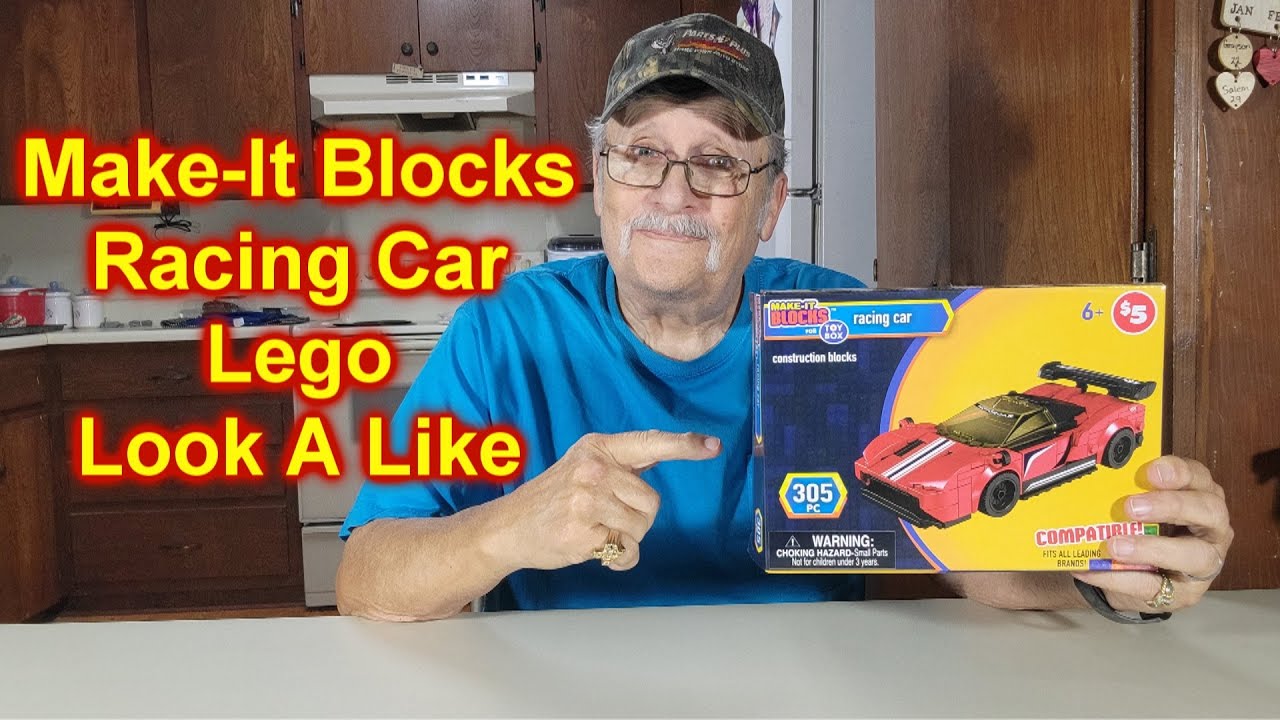Make-It Blocks Racing Car Red Open Unbox Stop Motion Build Like Legos ...