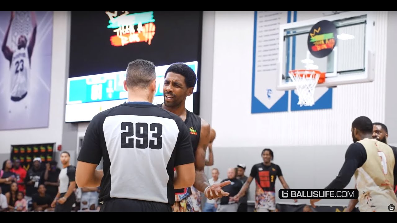 KYRIE TURNED UP ON THE REF AND IN THE GAME - YouTube