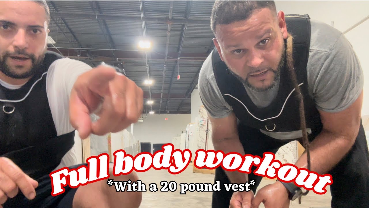 Full body workout *with a 20 pound vest on* - YouTube