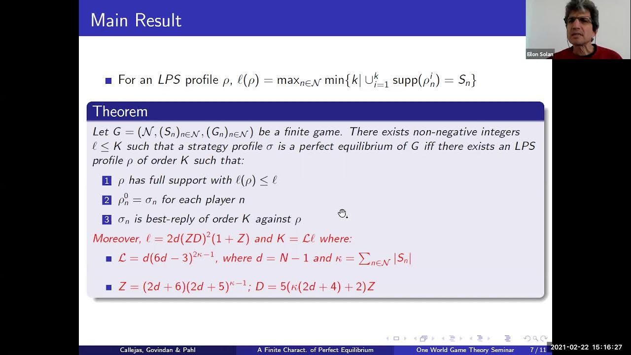 "Lucas Pahl talk on "A Finite Characterization of Perfect Equilibrium ...
