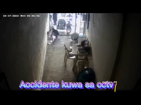 Accident kuwa sa cctv   Kawawa namn si tatay buti di  masyado nasaktan