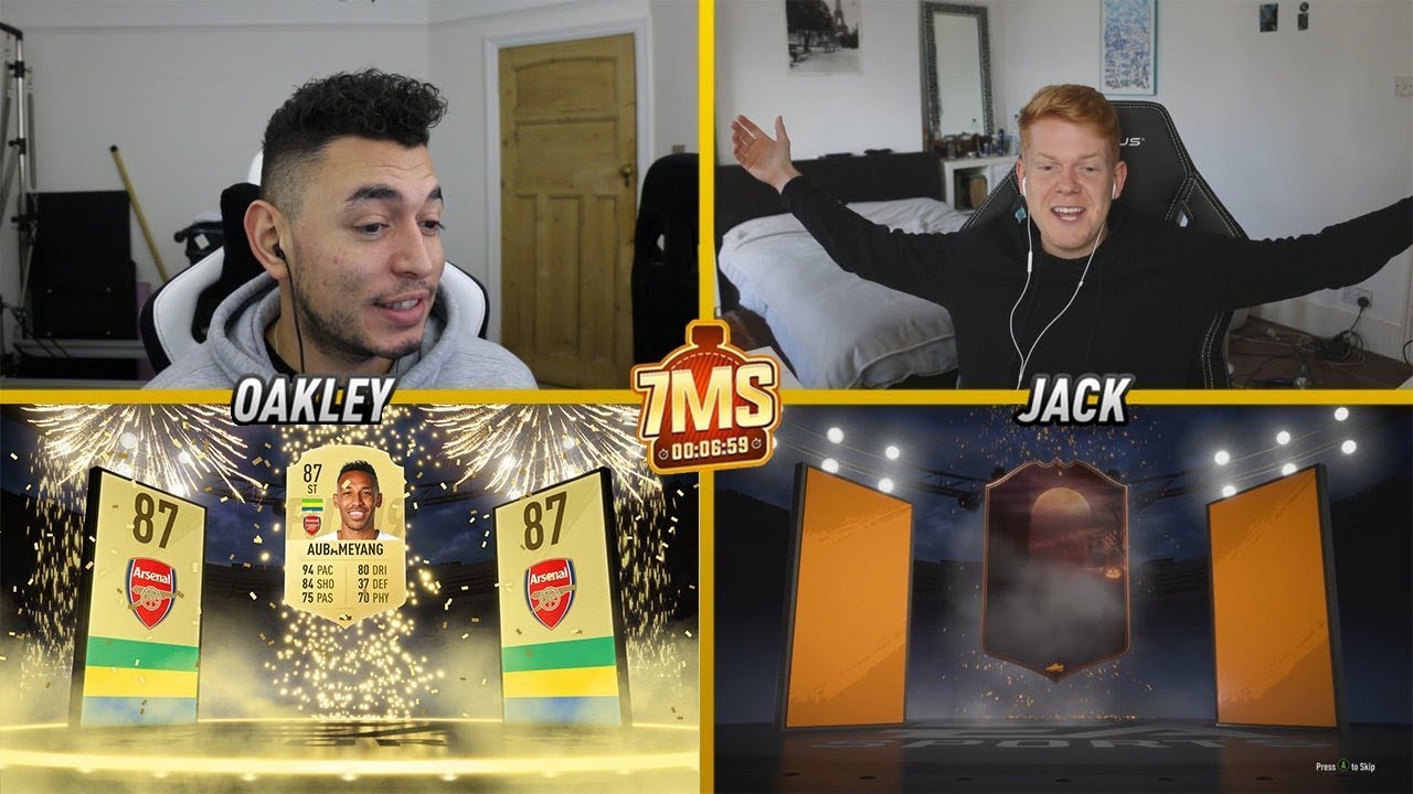 FIRST PACK OP 🔥 INSANE AUBAMEYANG 7 MINUTE SQUADS vs JACK54 (FIFA 19 ...