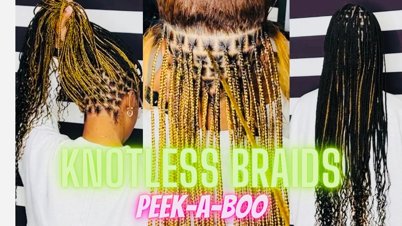 PEEK A BOO BRAIDS HAIRSTYLE - YouTube