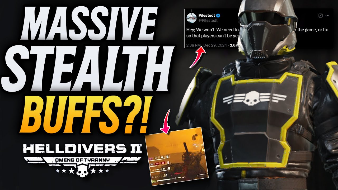 Helldivers 2 OMG Stealth Buffs And Bug Fixing! - YouTube