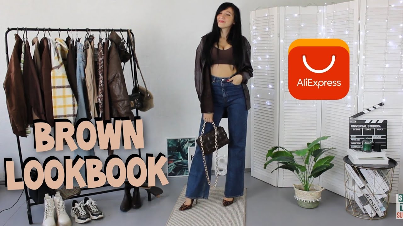 LOOKBOOK | BROWN OUTFITS | ALIEXPRESS HAUL | CLOTHING HAUL | WINTER ...