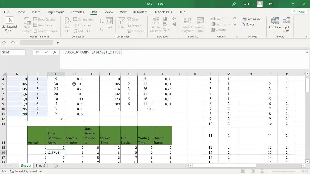 Simulasi Teori Antrian Menggunakan Software Ms. Excel - YouTube