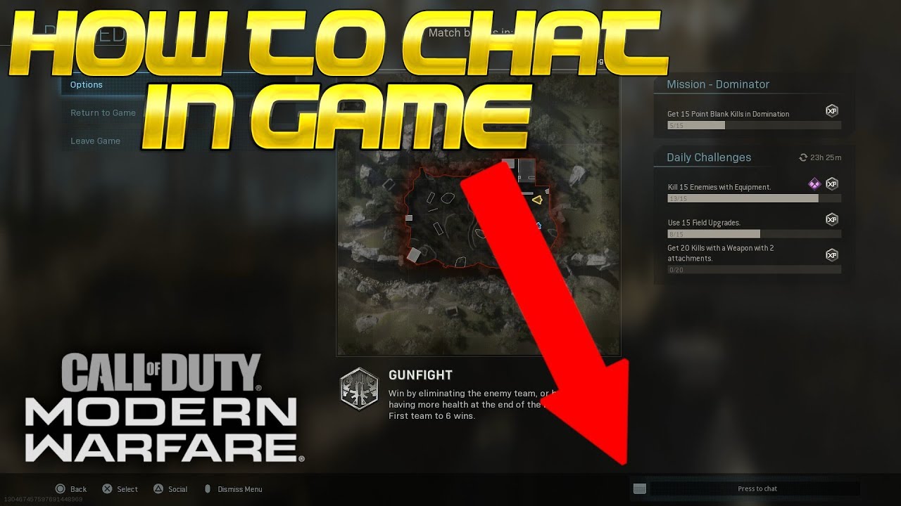 Modern Warfare - How To CHAT IN GAME To The Other Team - YouTube