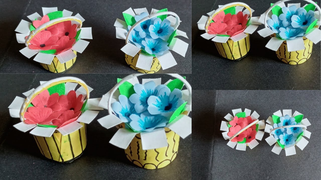 DIY Handmade Flower Pot From Paper craft ||🪴🪴 Home Decoration ideas ...