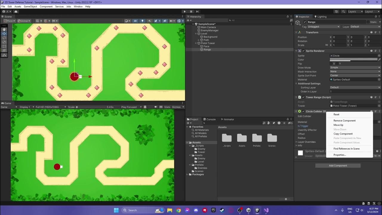 Unity Tutorial 2D Tower Defense Part 4 - YouTube