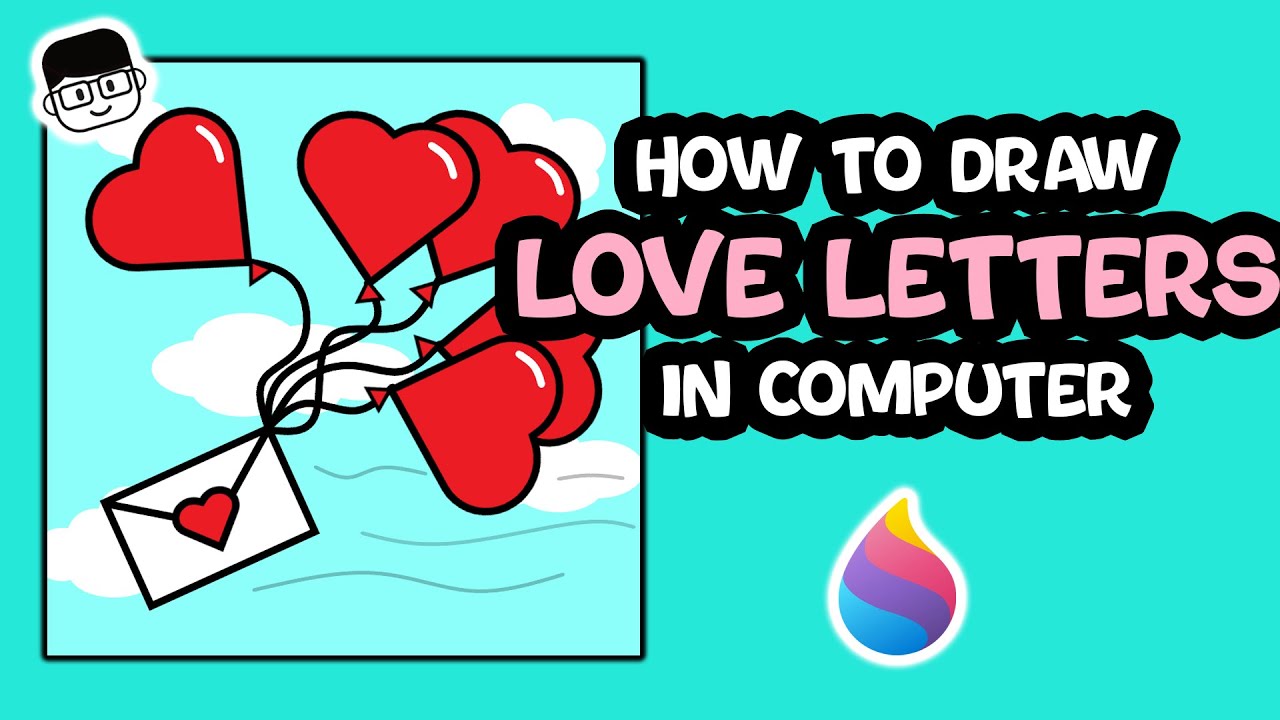 How to draw Love Letters in Computer using Microsoft Paint 3D | Digital ...