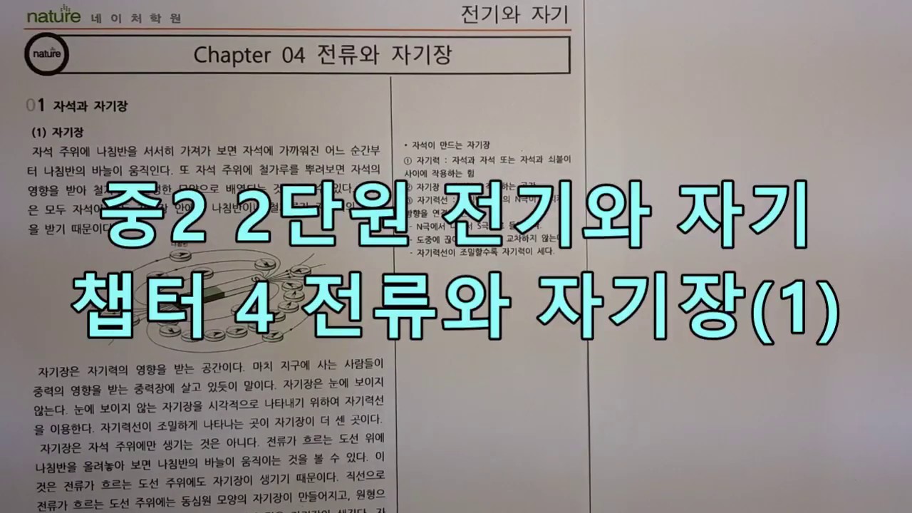 중2 2단원 전기와 자기 챕터4 전류와 자기장1 Youtube