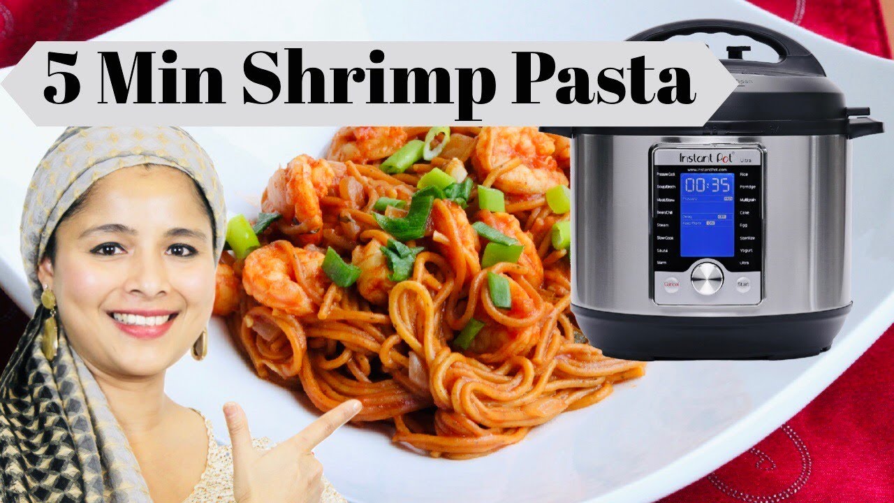 5 Minute Instant Pot Shrimp Pasta- Dump & Go Pasta Recipe - YouTube