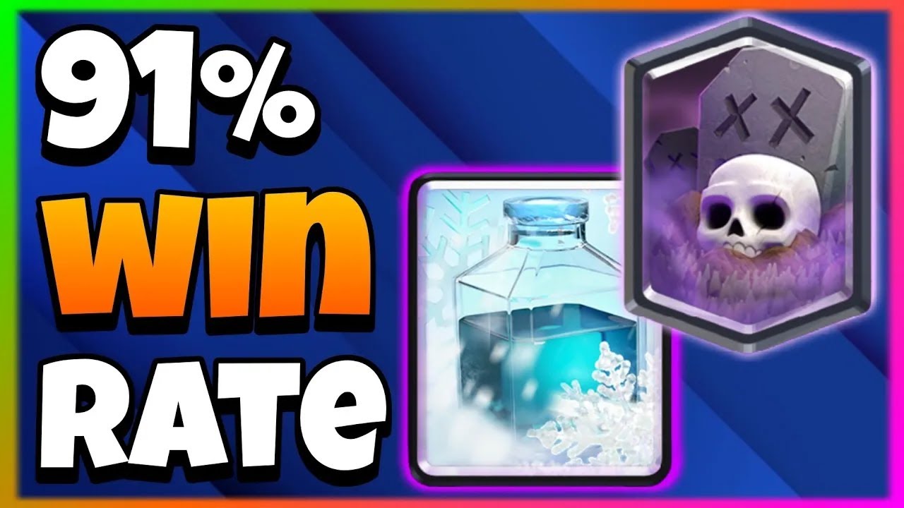 91% WIN RATE! BEST GRAVEYARD FREEZE DECK — Clash Royale - YouTube
