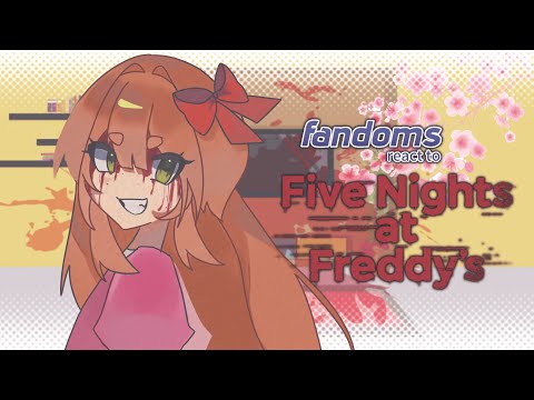 FANDOMS react to FNaF | x2 Speed | Rus/Eng |