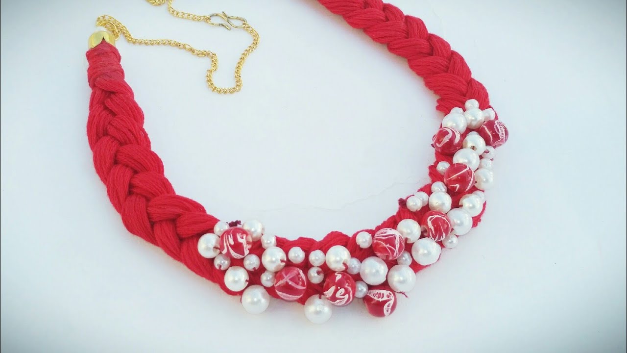 Easy Handmade Necklace At Home | DIY Pearl Necklace Making | Beautiful ...