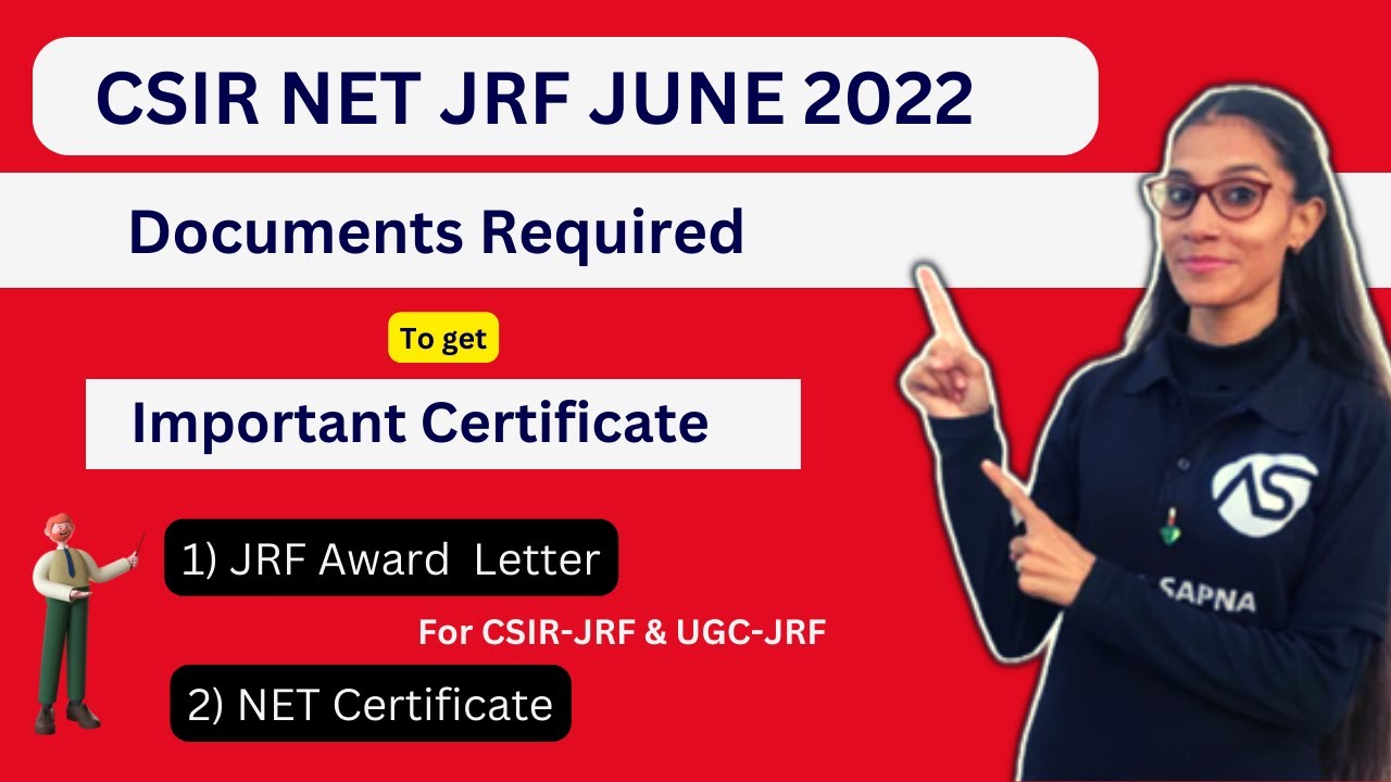 Documents require to download e- Certificates and JRF letter of CSIR ...