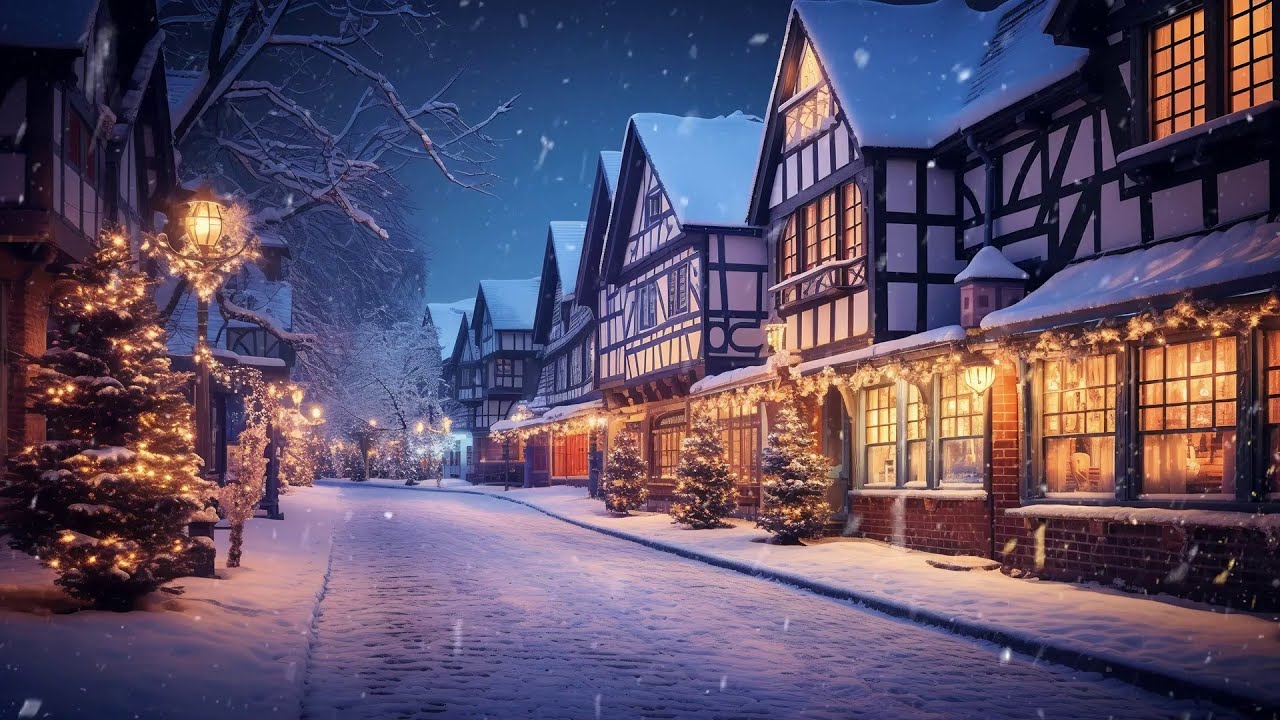 Cozy Christmas Village – Relaxing Windy Snowstorm Sounds(10 Hours ...