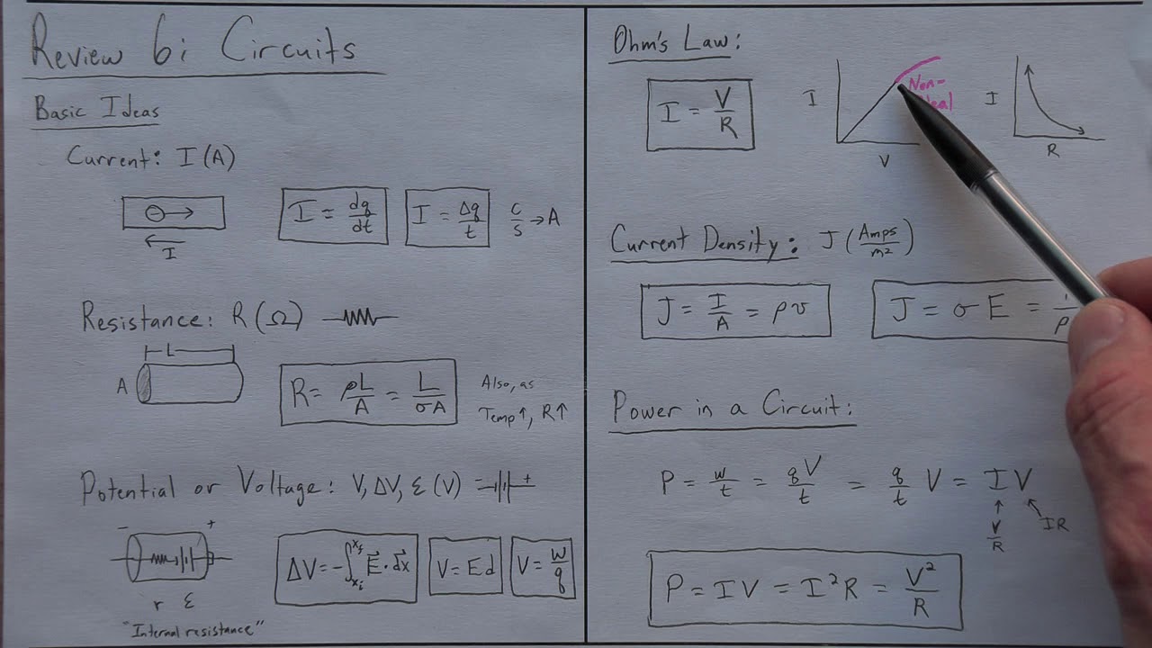 Andrew Tupaj: AP Electricity and Magnetism, Review 6A, Circuits - YouTube