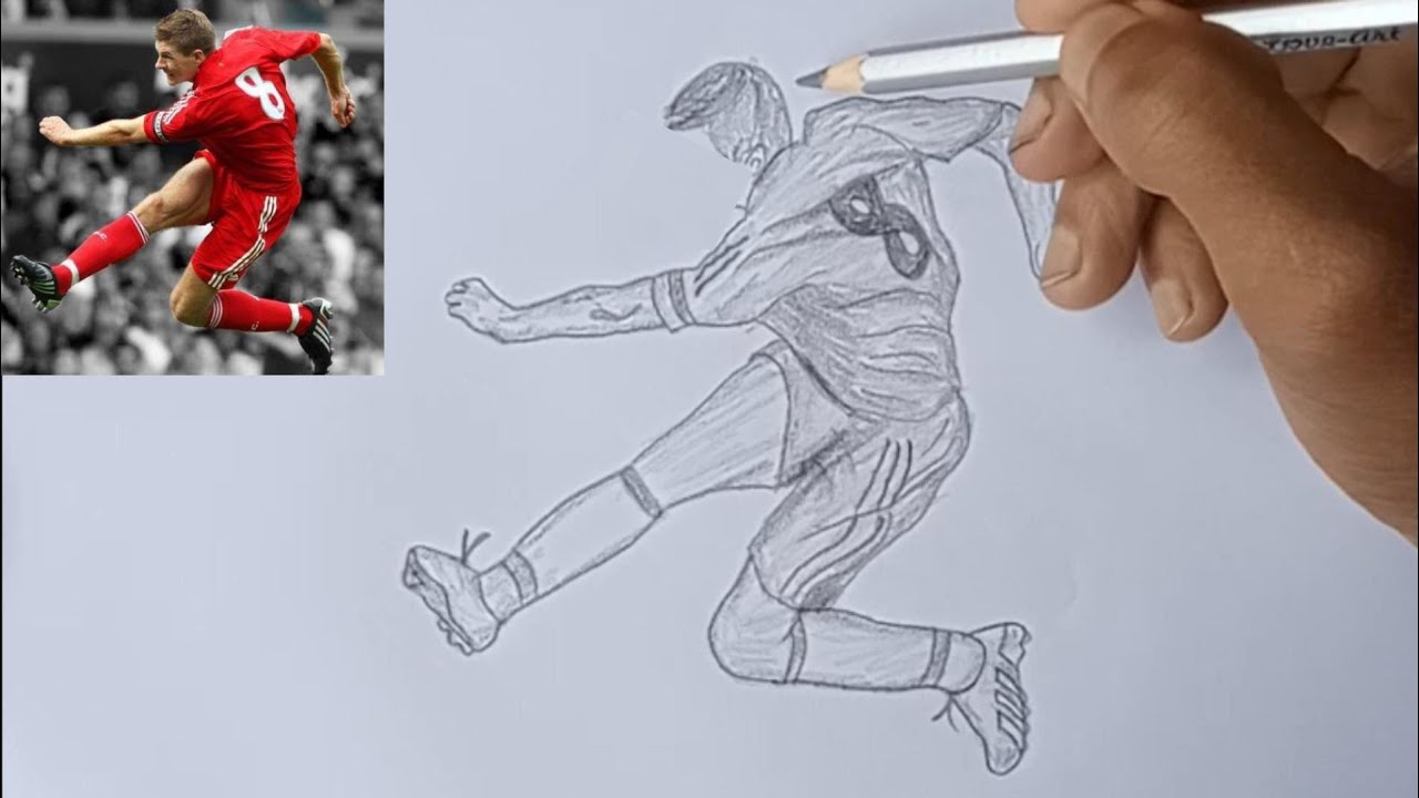 how to draw football player easy - YouTube